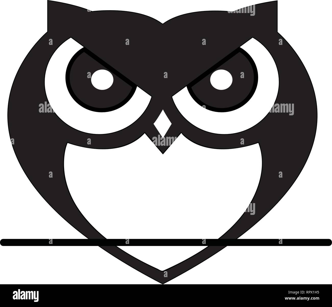 owl simple logo template design Stock Vector Image & Art - Alamy