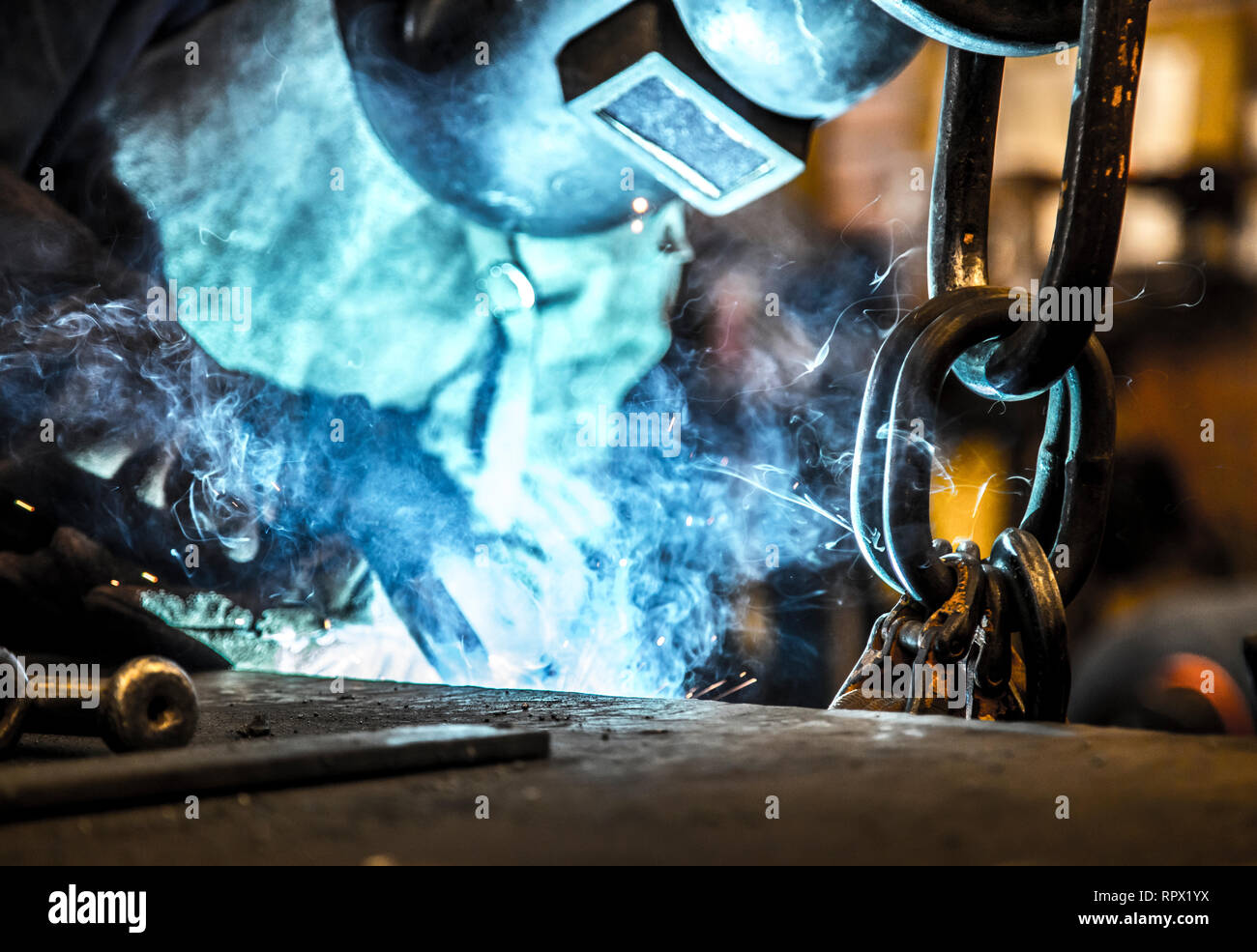 welding woker industry steel Stock Photo - Alamy