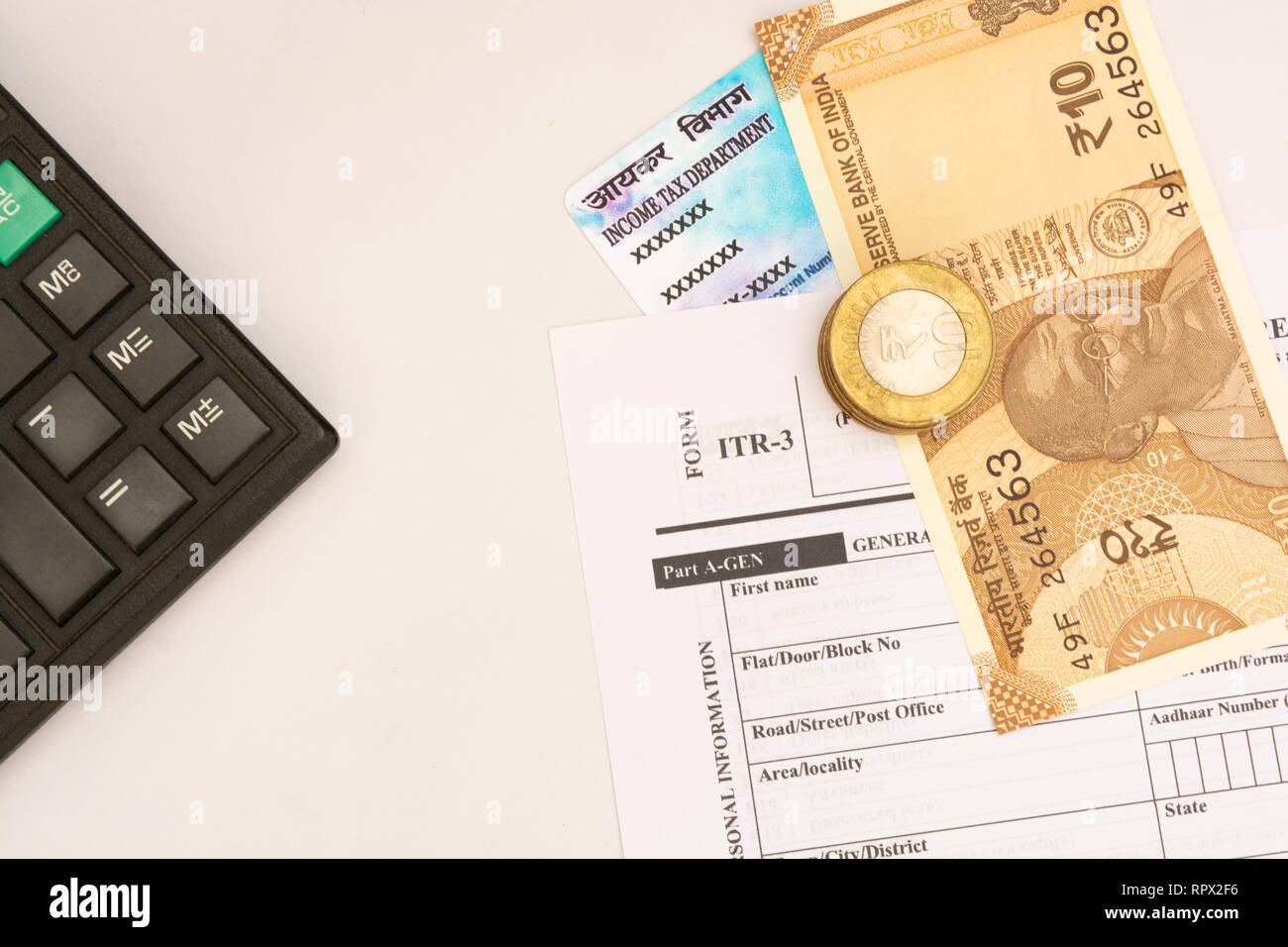 New Indian ITR-3 Income tax Form with indian currency and PAN or ... New Indian ITR-3 Income tax Form with indian currency and PAN or ...