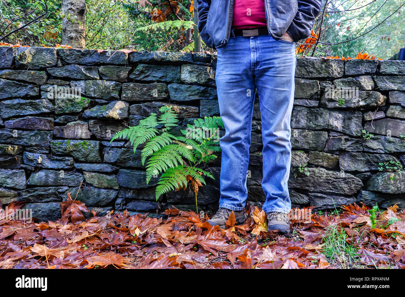 Mans legs standing stone hi-res stock photography and images - Alamy