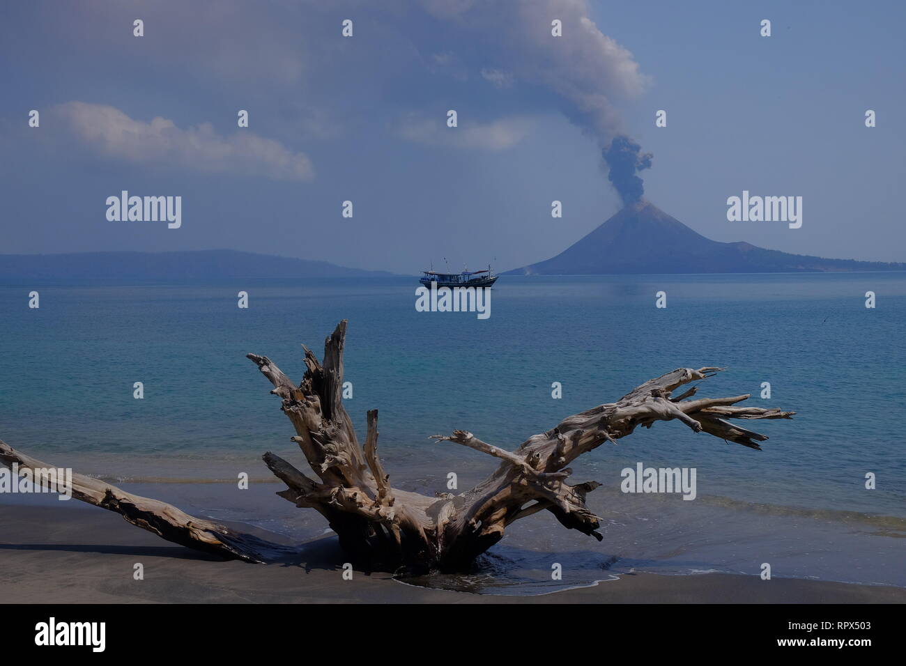 Krakatoa Volcano Erupting High Resolution Stock Photography and Images ...