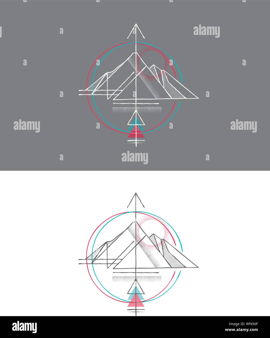 Mountain image hand drawn Stock Vector Images - Alamy