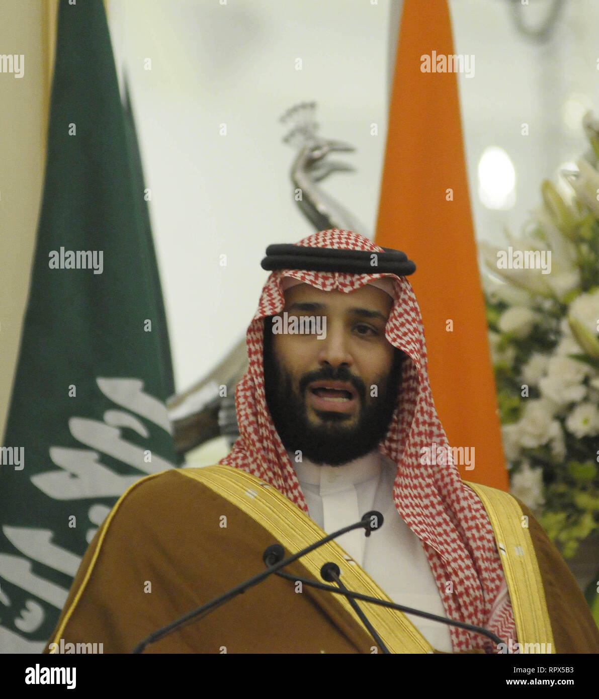 Saudi Arabia's Crown Prince Mohammed bin Salman replying to media at ...