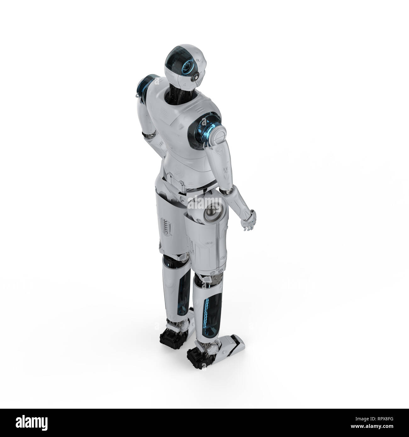 3d rendering humanoid robot full body on white background Stock Photo ...