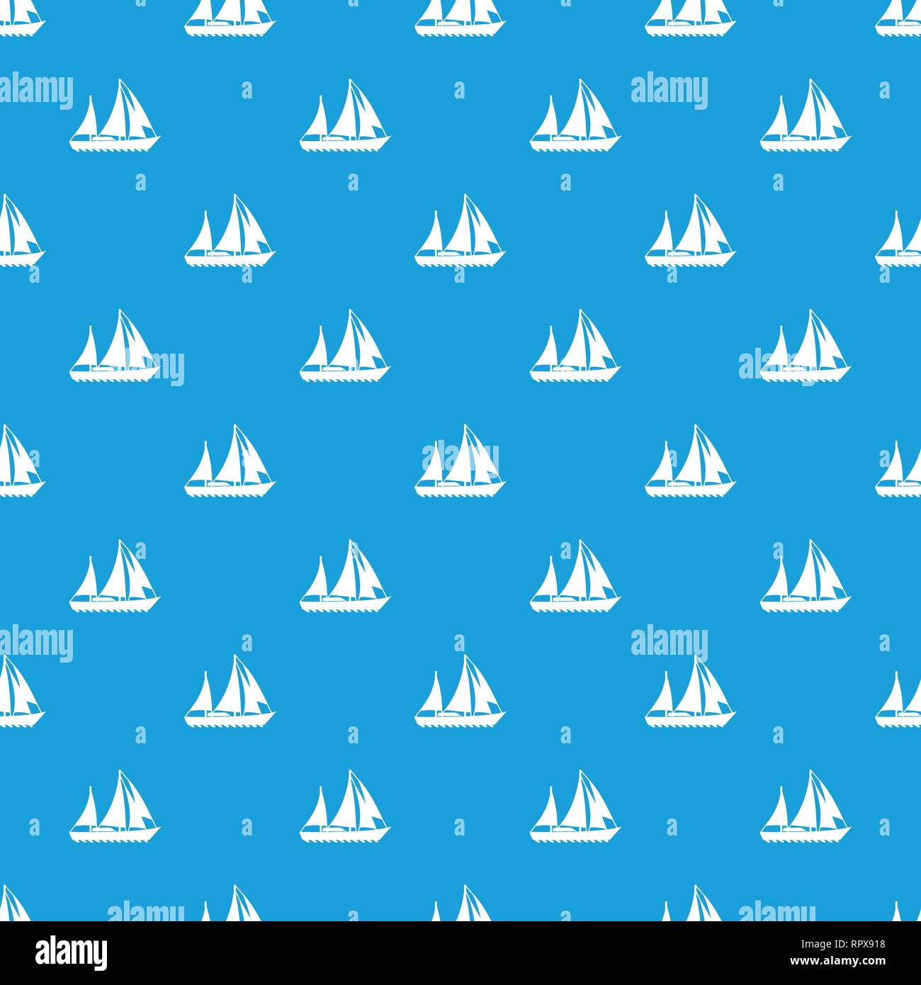 Sailing ship pattern vector seamless blue Stock Vector Image & Art - Alamy