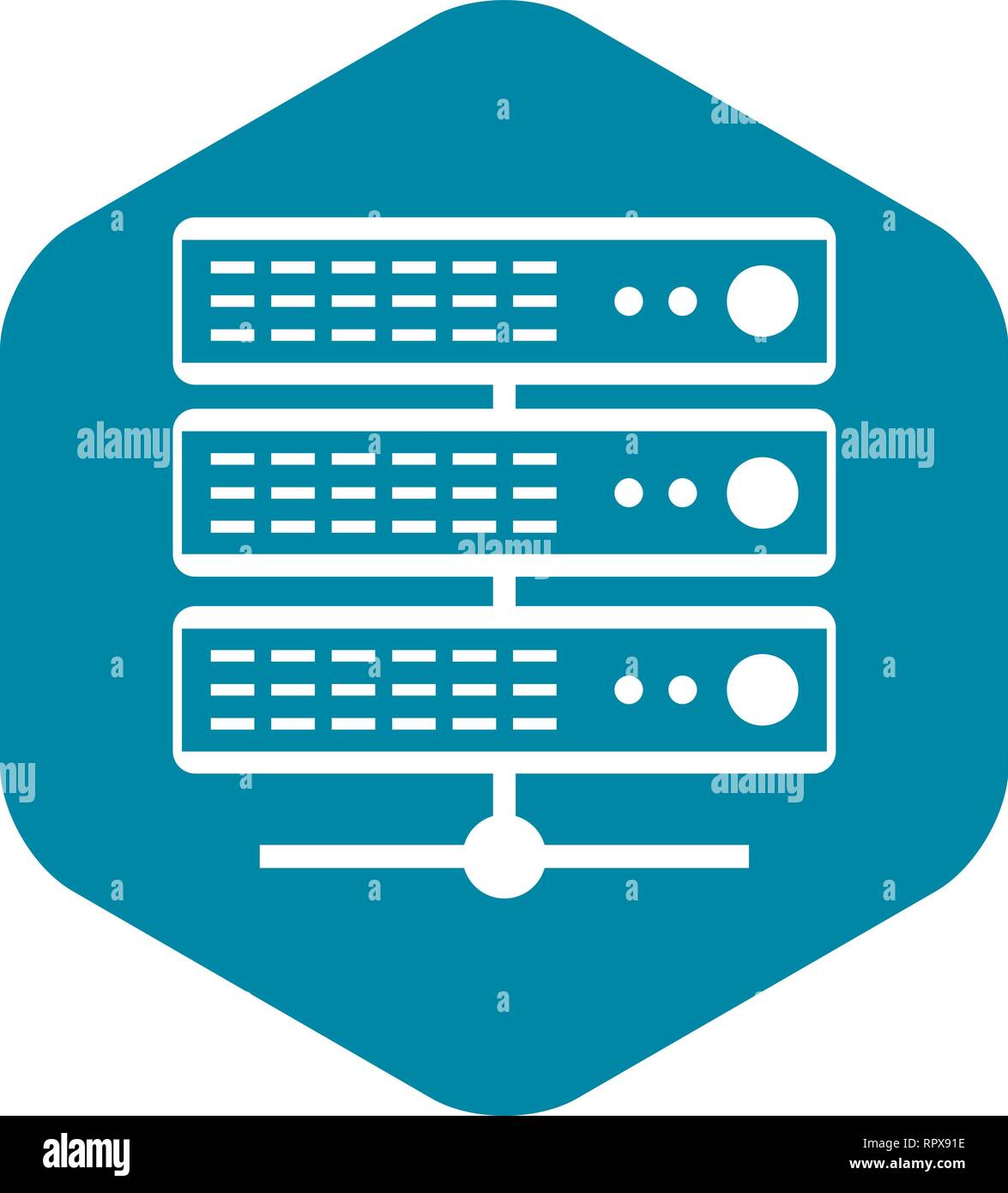 Simple cylinder server icon hi-res stock photography and images - Alamy