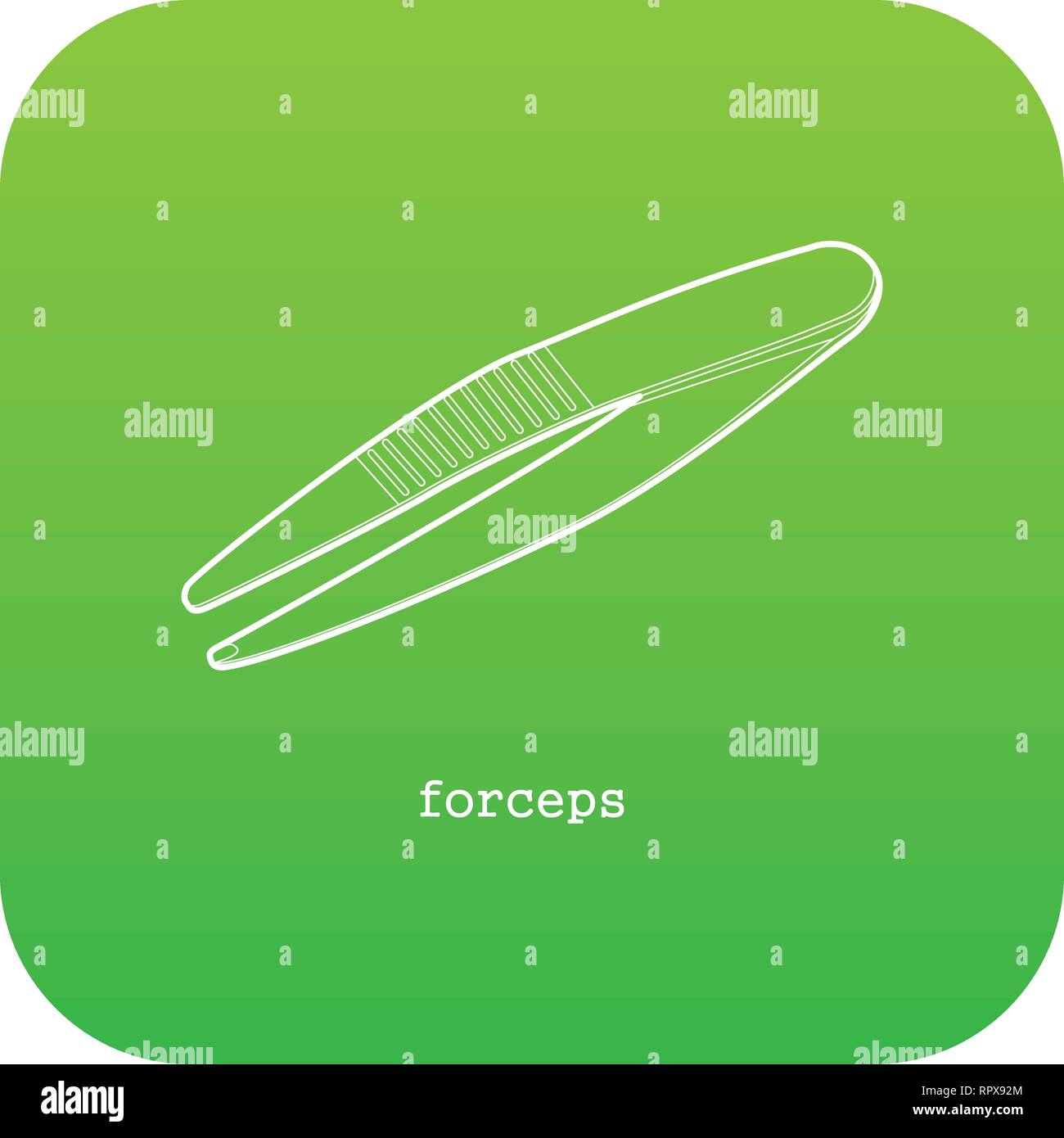 Surgical forceps icon green vector Stock Vector Image & Art - Alamy