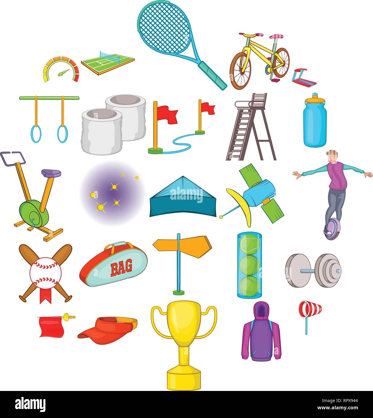 Route icons set, cartoon style Stock Vector Image & Art - Alamy