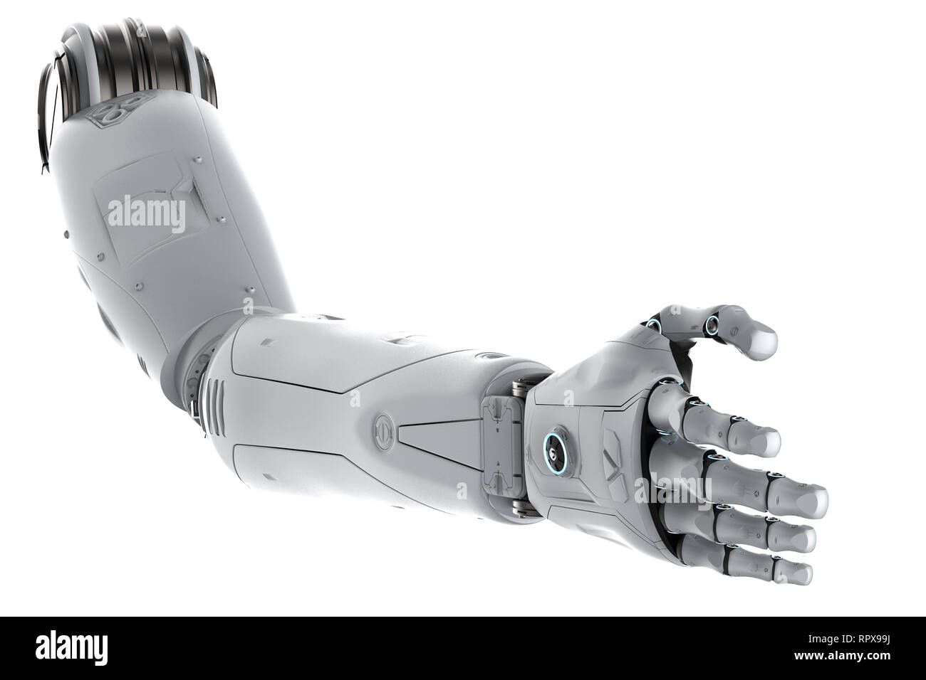 3d rendering robotic hand isolated on white Stock Photo - Alamy