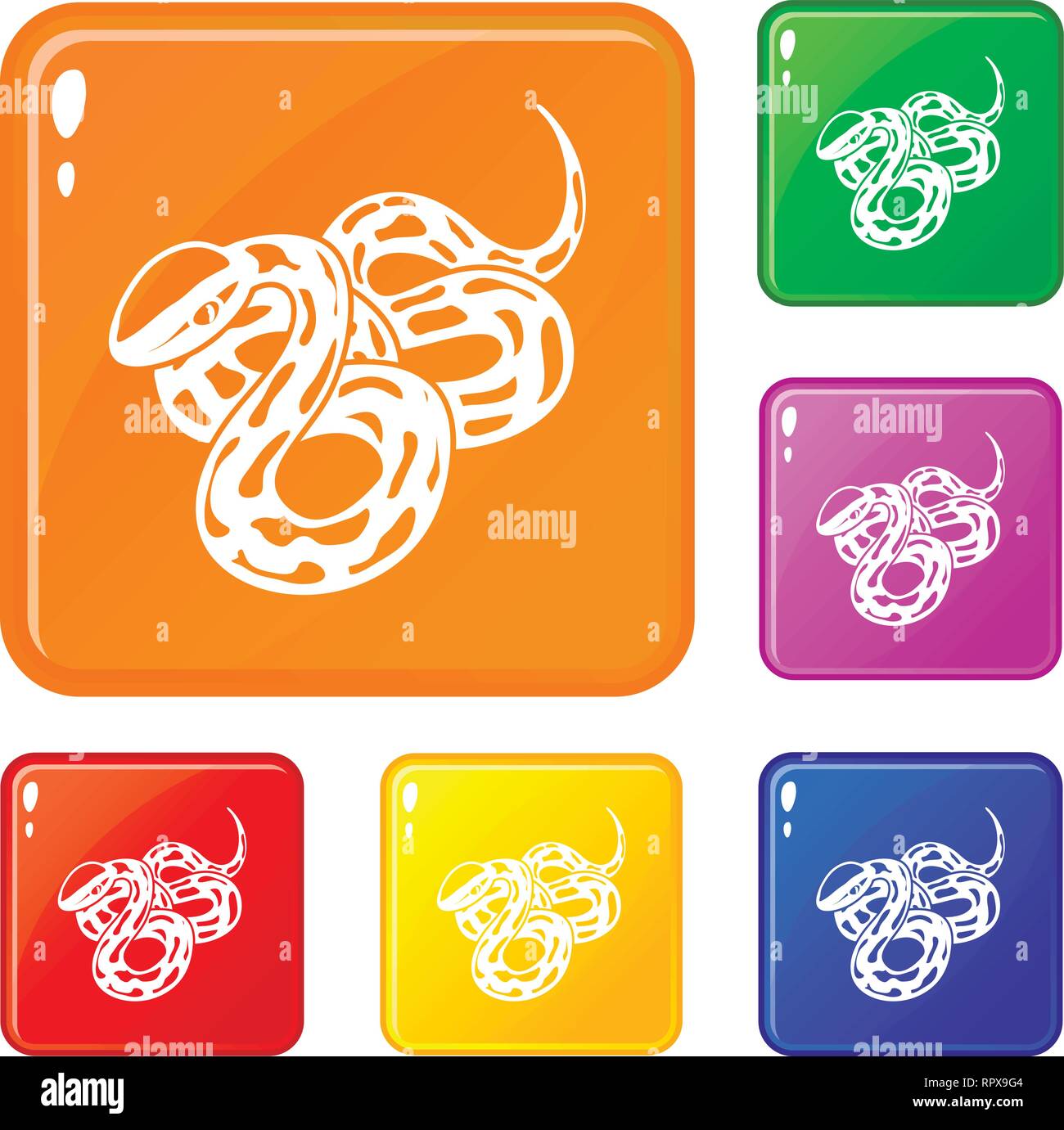 Texas snake icons set vector color Stock Vector Image & Art - Alamy