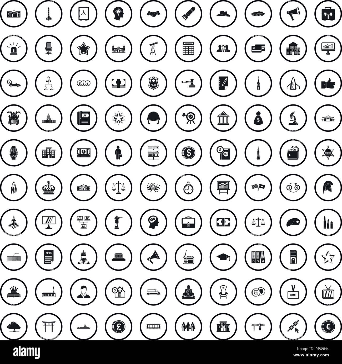 100 government icons set, simple style Stock Vector Image & Art - Alamy