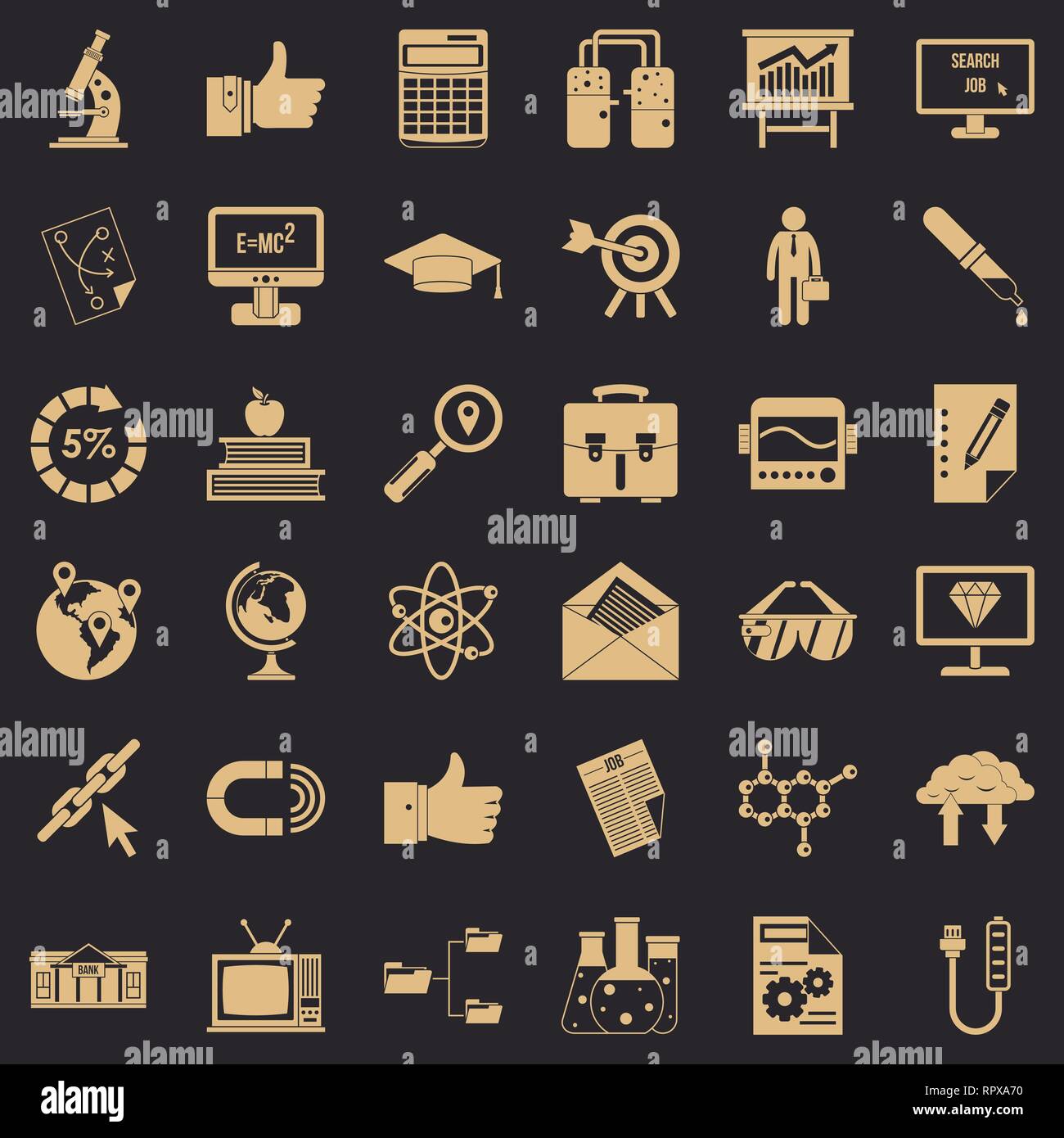 Analytics icons set, simple style Stock Vector Image & Art - Alamy
