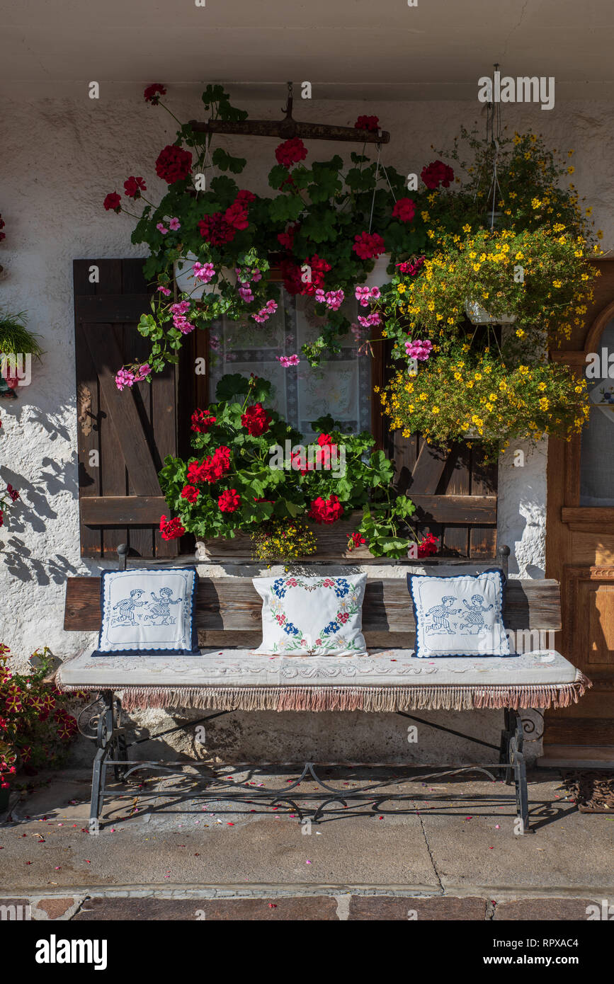 Along the streets of the ancient village of Sappada. Friuli Stock Photo ...