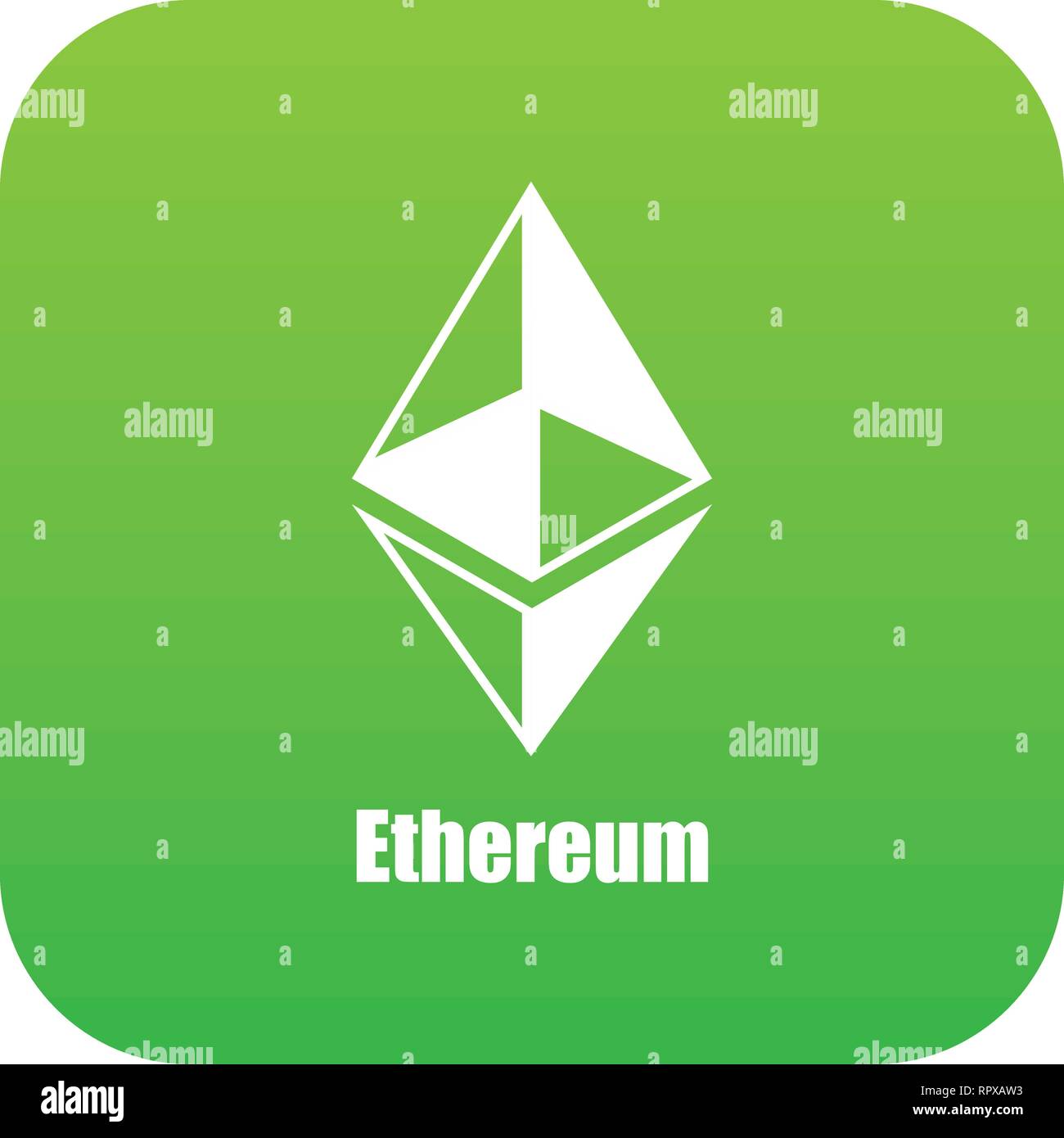 Ethereum icon green vector Stock Vector Image & Art - Alamy