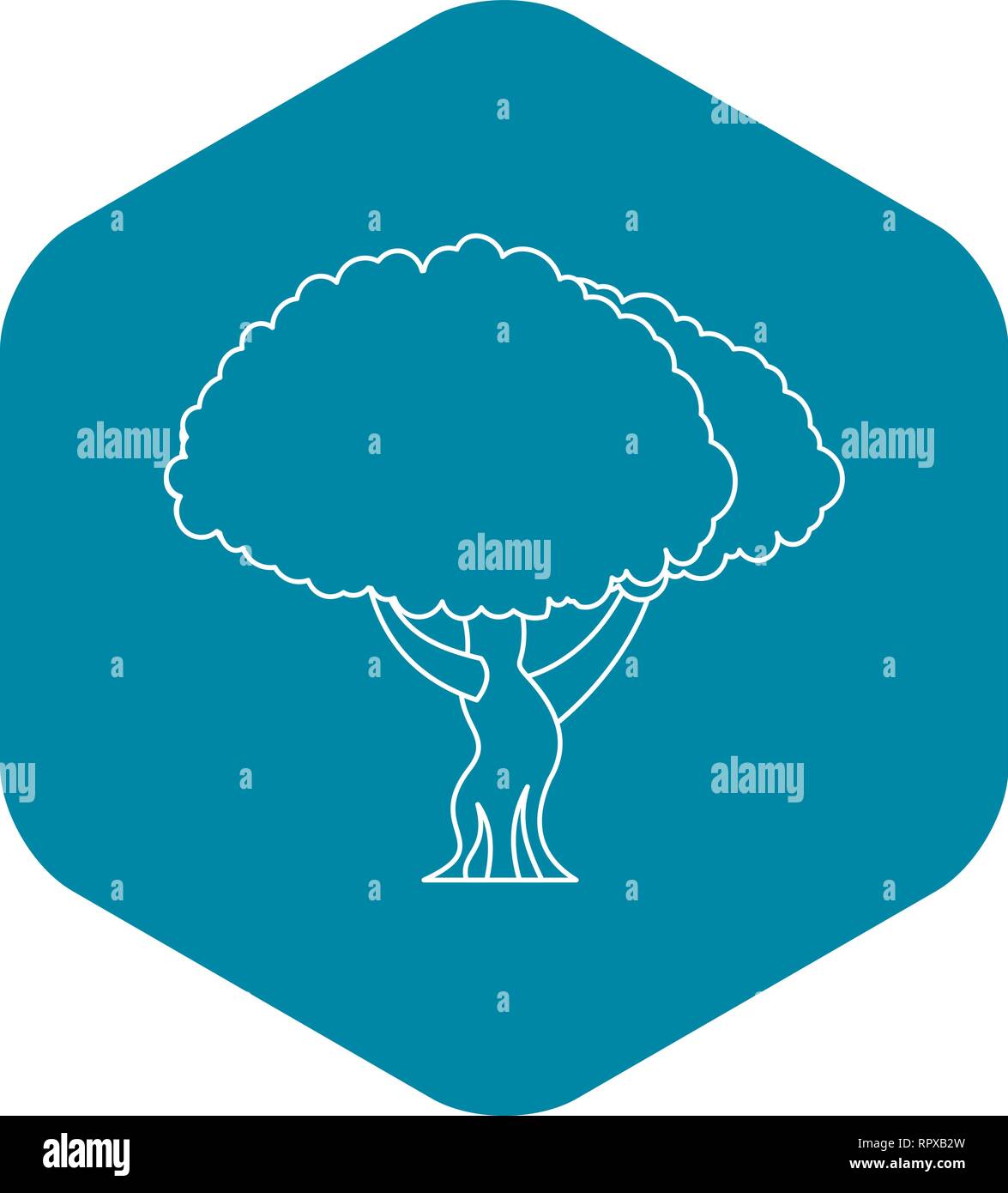 Oak tree icon, outline style Stock Vector Image & Art - Alamy