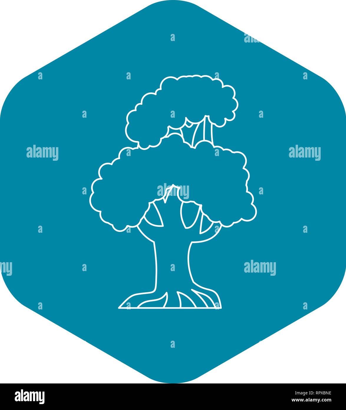 Oak tree icon, outline style Stock Vector Image & Art - Alamy