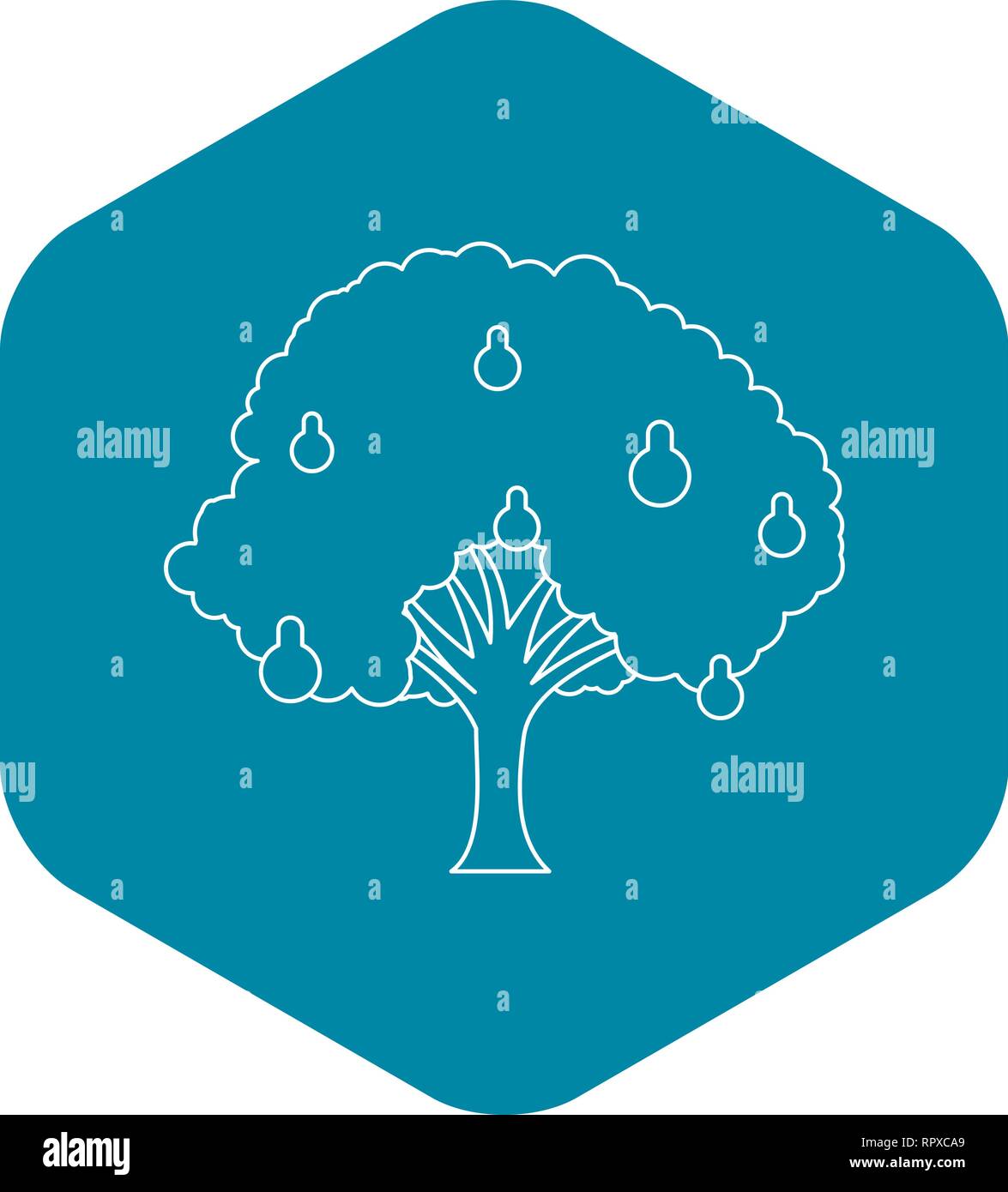 Pear tree icon, outline style Stock Vector Image & Art - Alamy