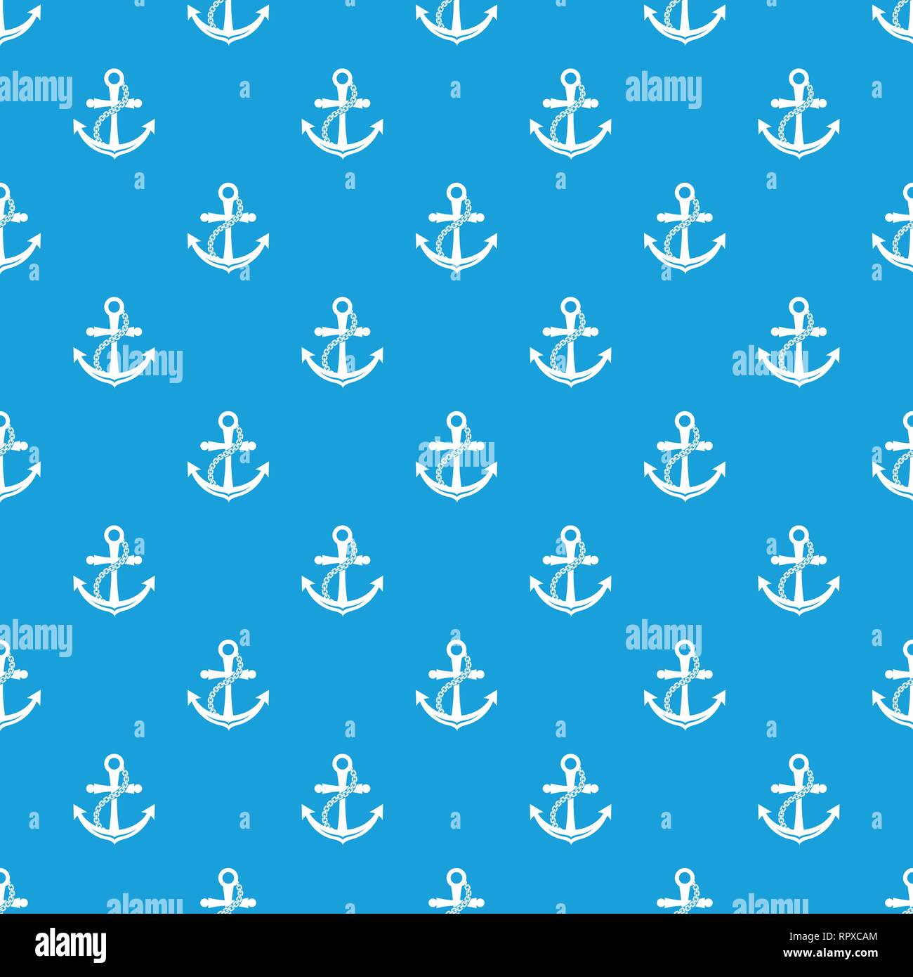Anchor pattern vector seamless blue Stock Vector Image & Art - Alamy