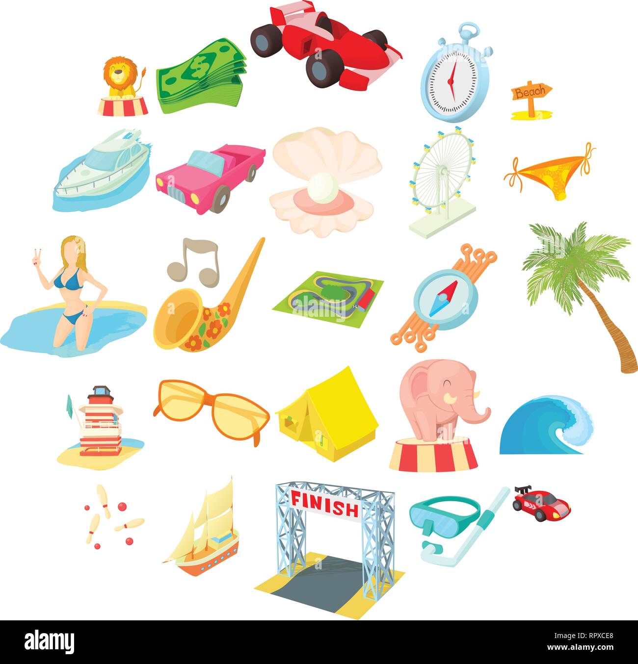 Persistence icons set, cartoon style Stock Vector Image & Art - Alamy