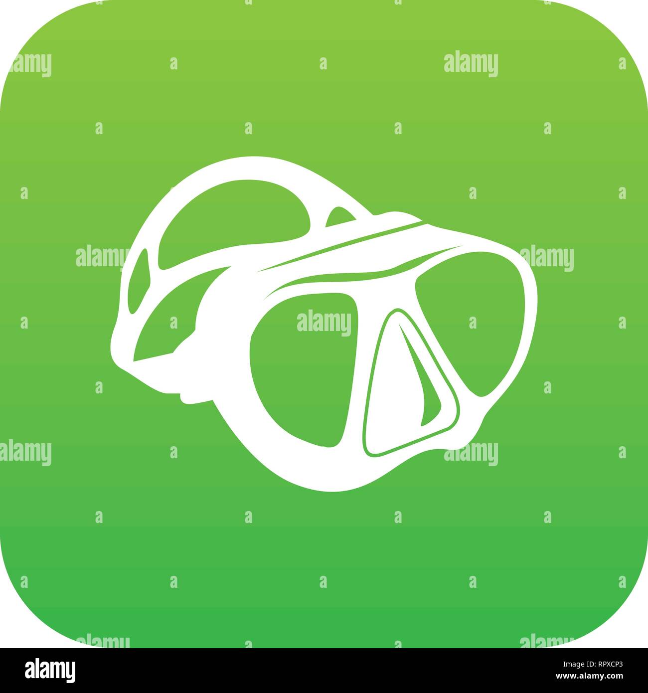 Dive mask icon green vector Stock Vector Image & Art - Alamy