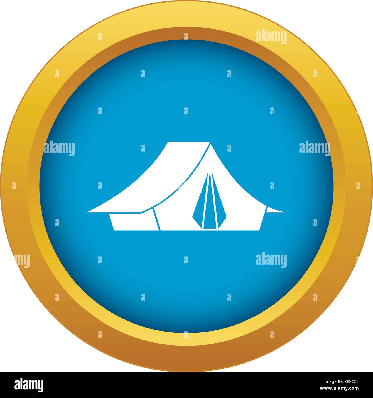 Camping tent icon blue vector isolated Stock Vector Image & Art - Alamy