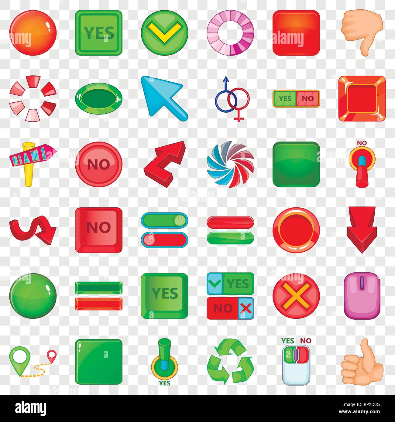 Download arrow icons set, cartoon style Stock Vector Image & Art - Alamy