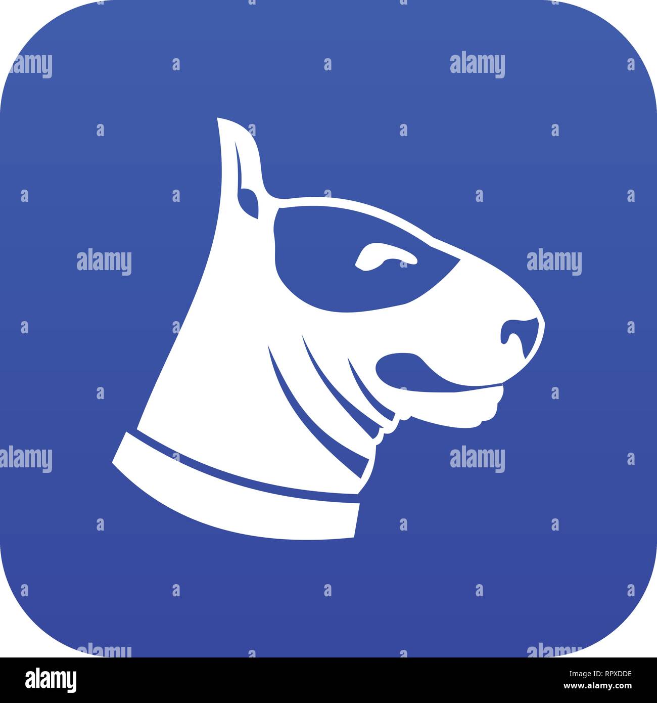 Bull terrier dog icon digital blue Stock Vector Image & Art - Alamy