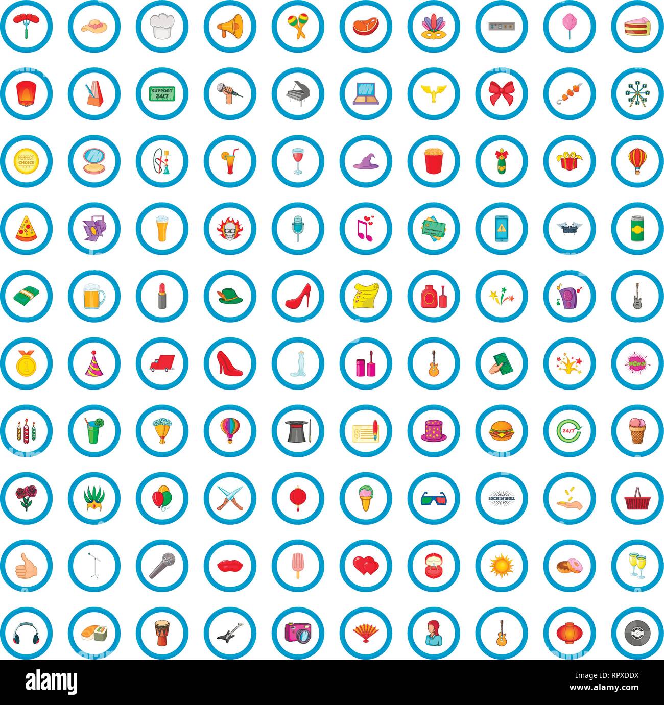 100 catering icons set, cartoon style Stock Vector Image & Art - Alamy