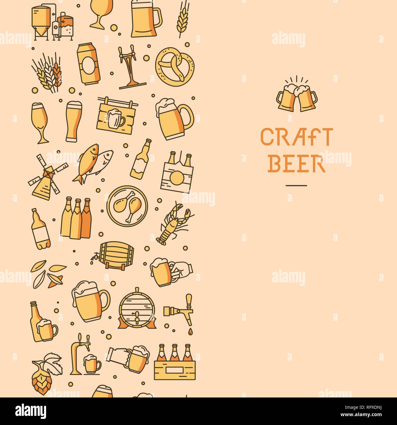 Beer glasses pattern Stock Vector Images - Alamy