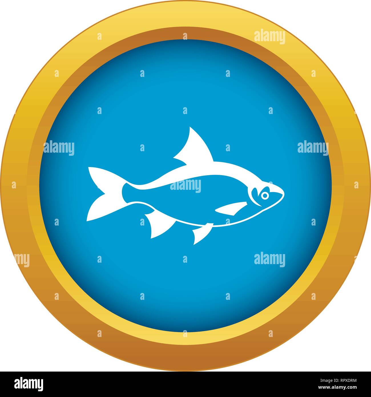 River fish icon blue vector isolated Stock Vector Image & Art - Alamy