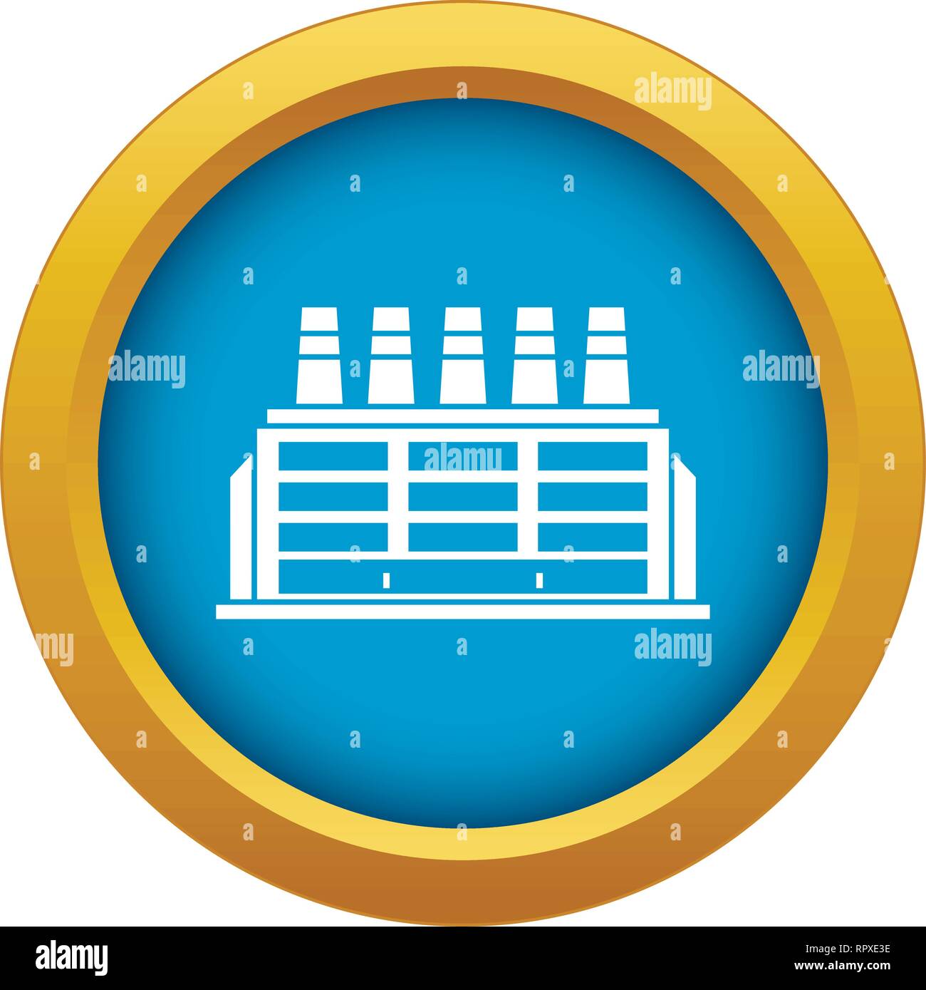 Manufacturing factory building icon blue vector isolated Stock Vector ...