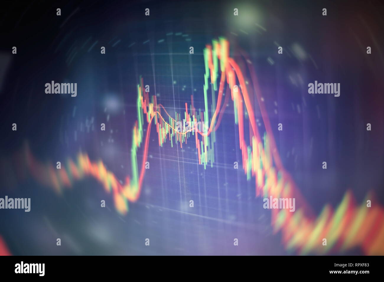 Abstract background with graph chart finance. Business concept Stock ...