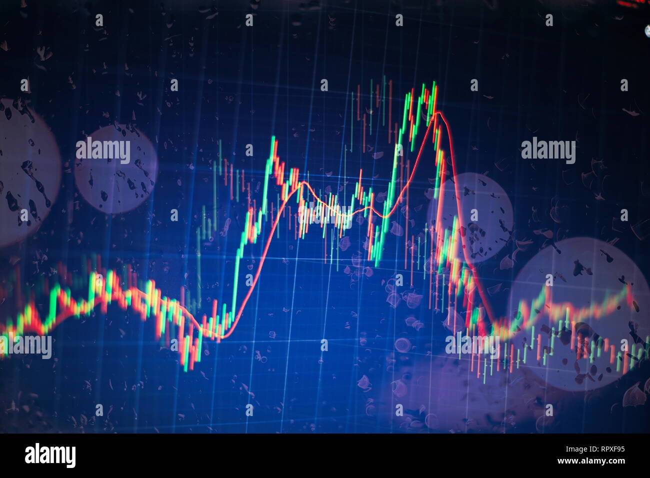 Abstract background with graph chart finance. Business concept Stock ...