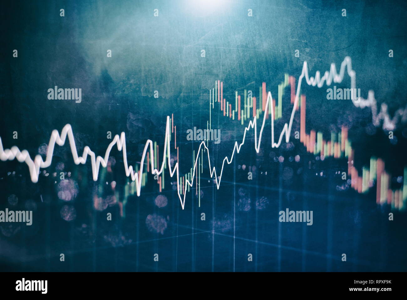 Abstract background with graph chart finance. Business concept Stock ...