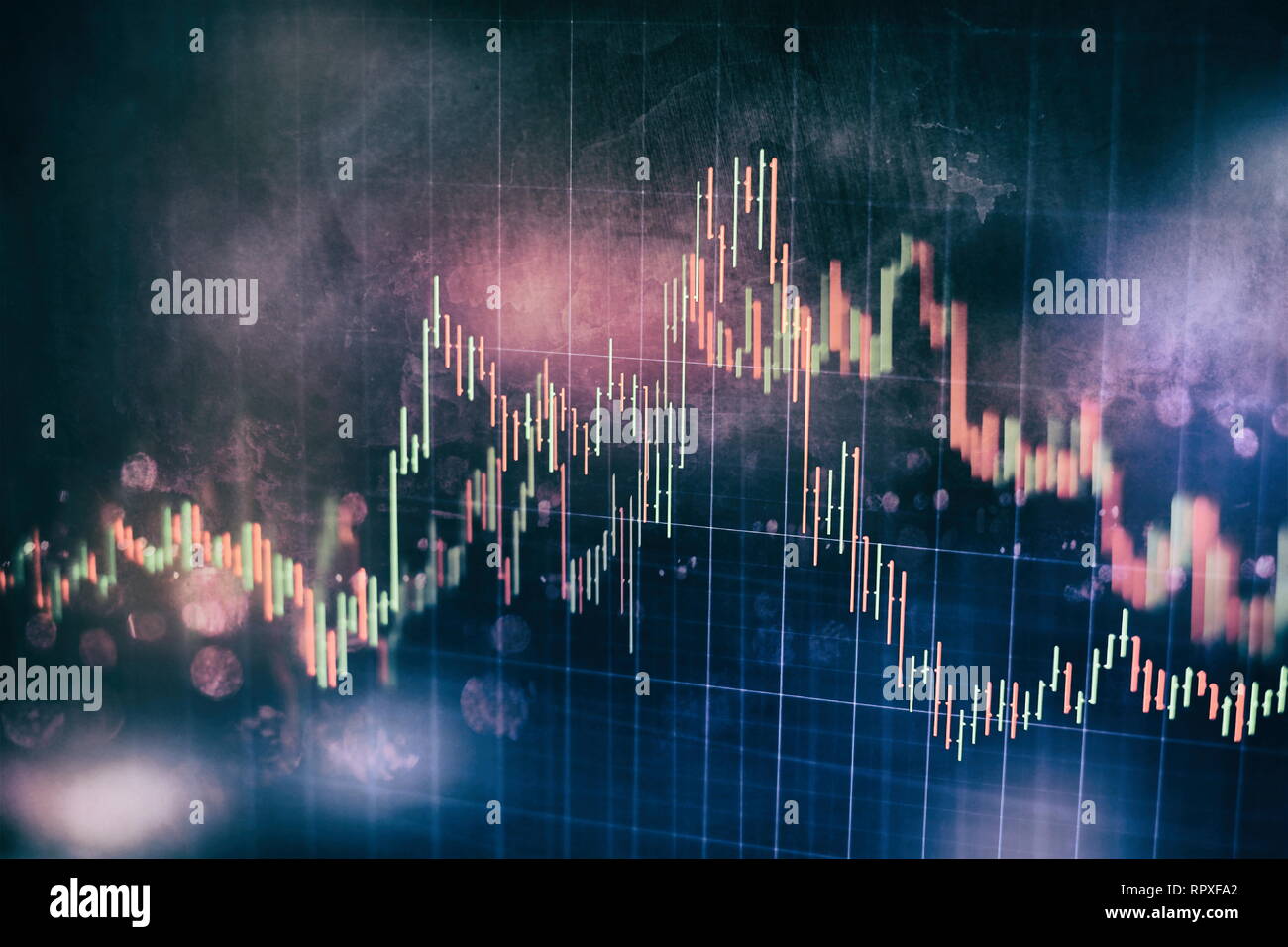 Abstract background with graph chart finance. Business concept Stock ...