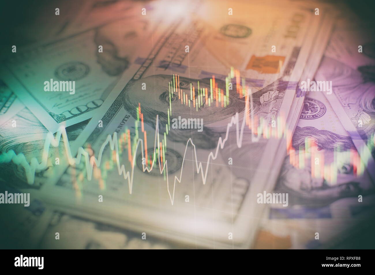 Abstract background with graph chart finance. Business concept Stock Photo - Alamy