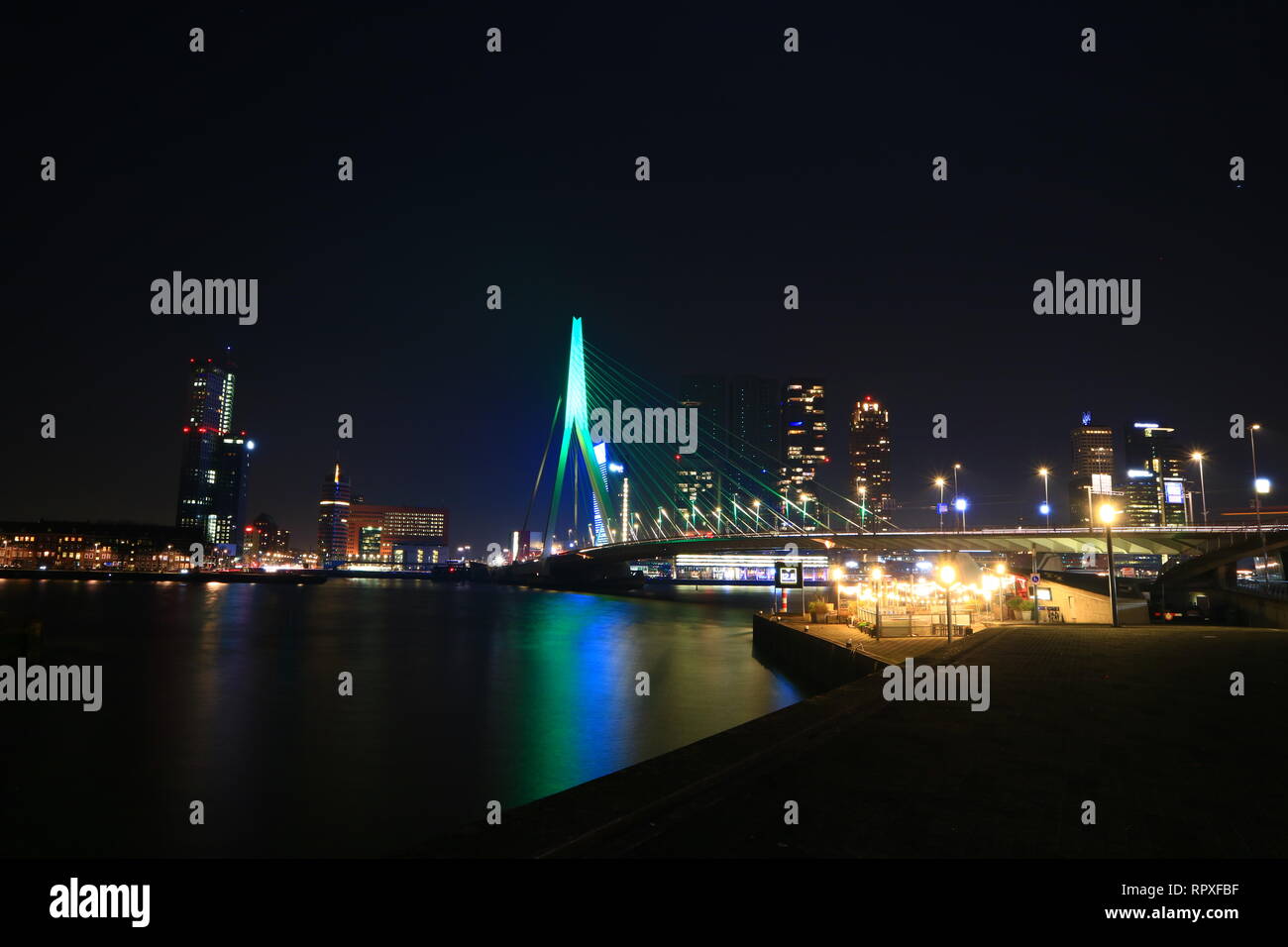 Rotterdam by night Stock Photo - Alamy