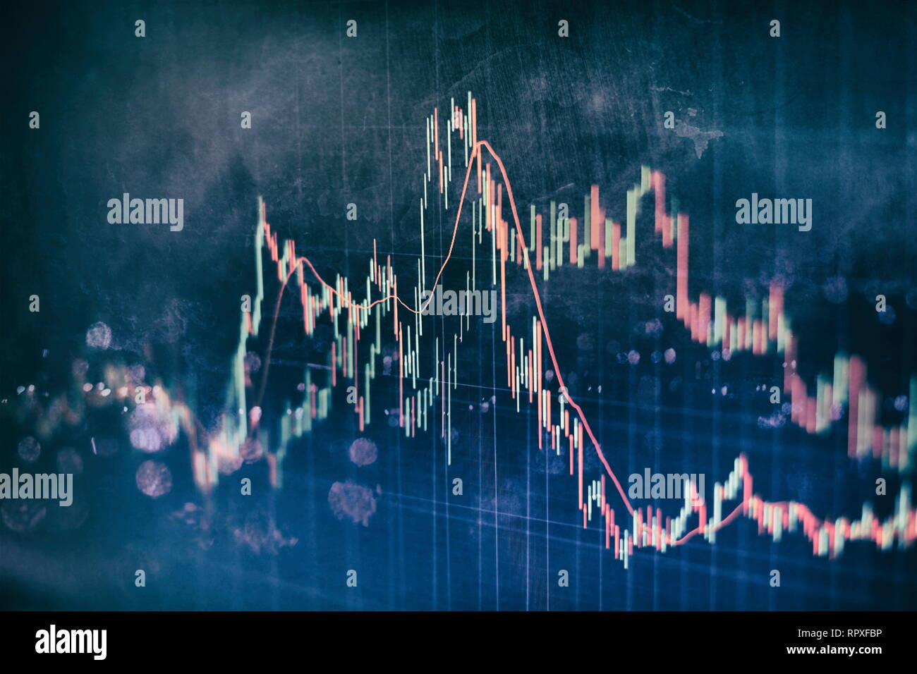 Abstract background with graph chart finance. Business concept Stock ...