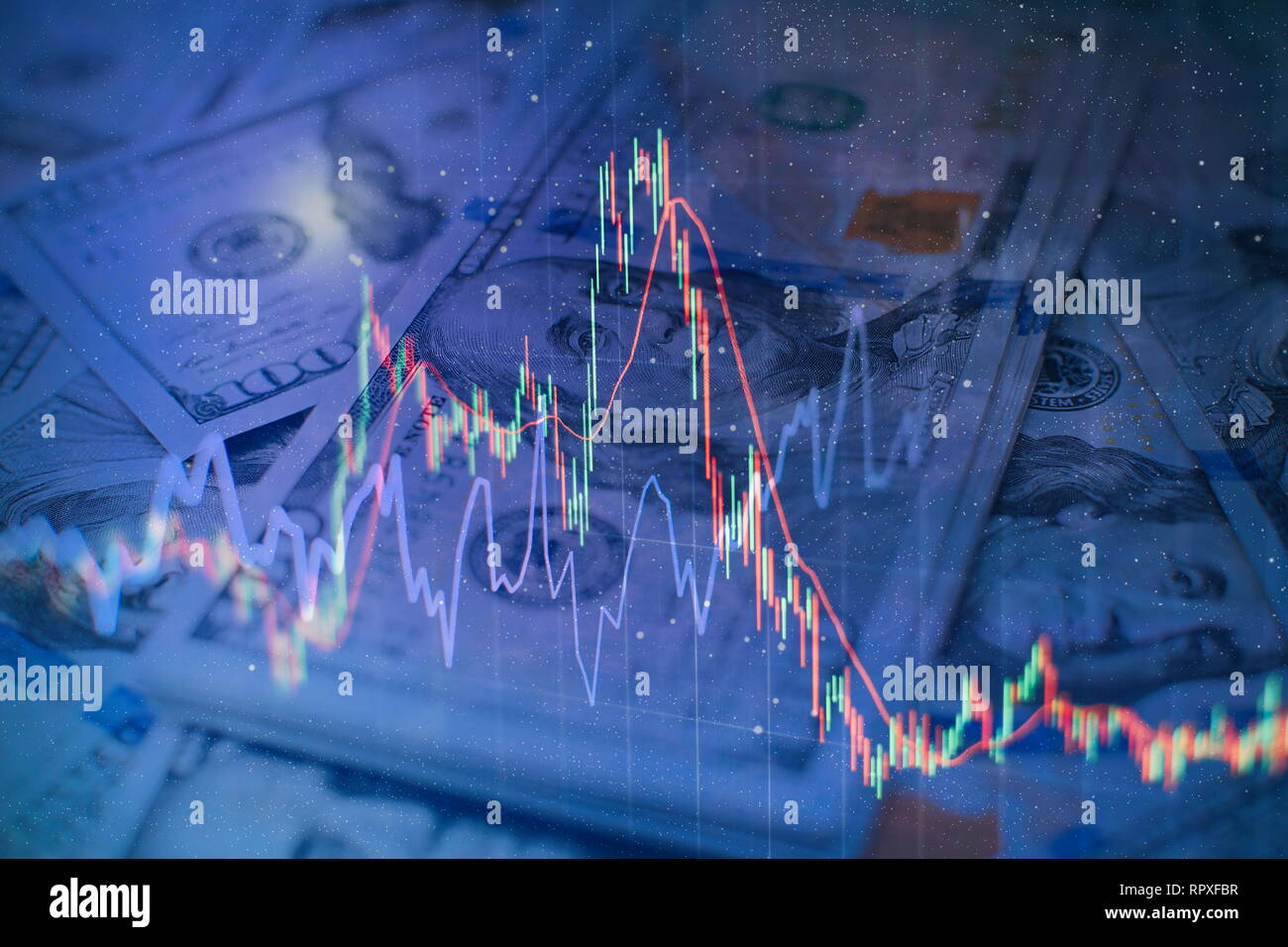 Abstract background with graph chart finance. Business concept Stock Photo - Alamy