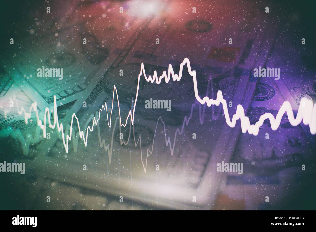 Abstract background with graph chart finance. Business concept Stock ...