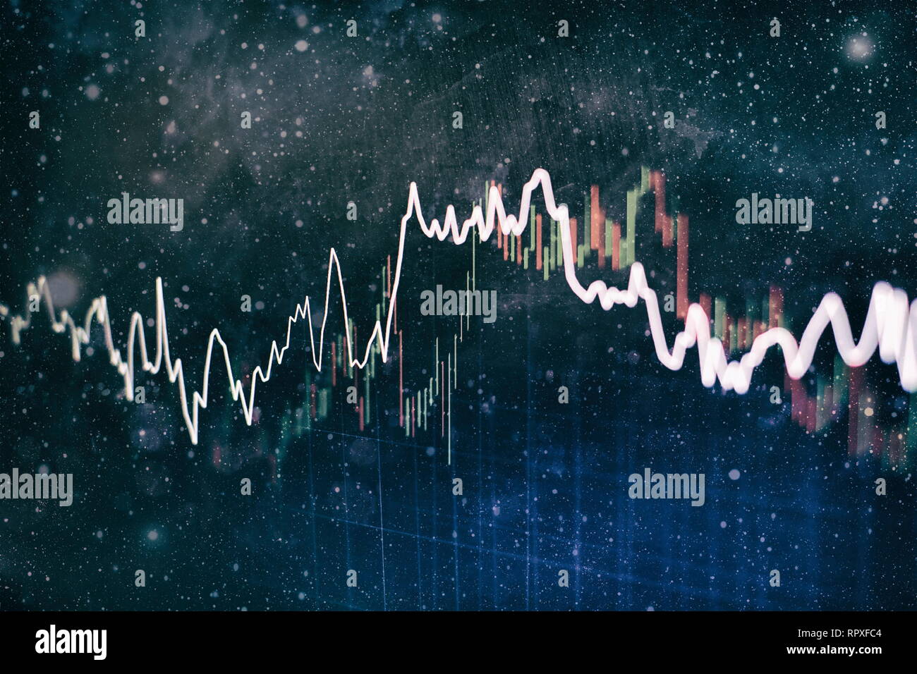 Abstract background with graph chart finance. Business concept Stock ...
