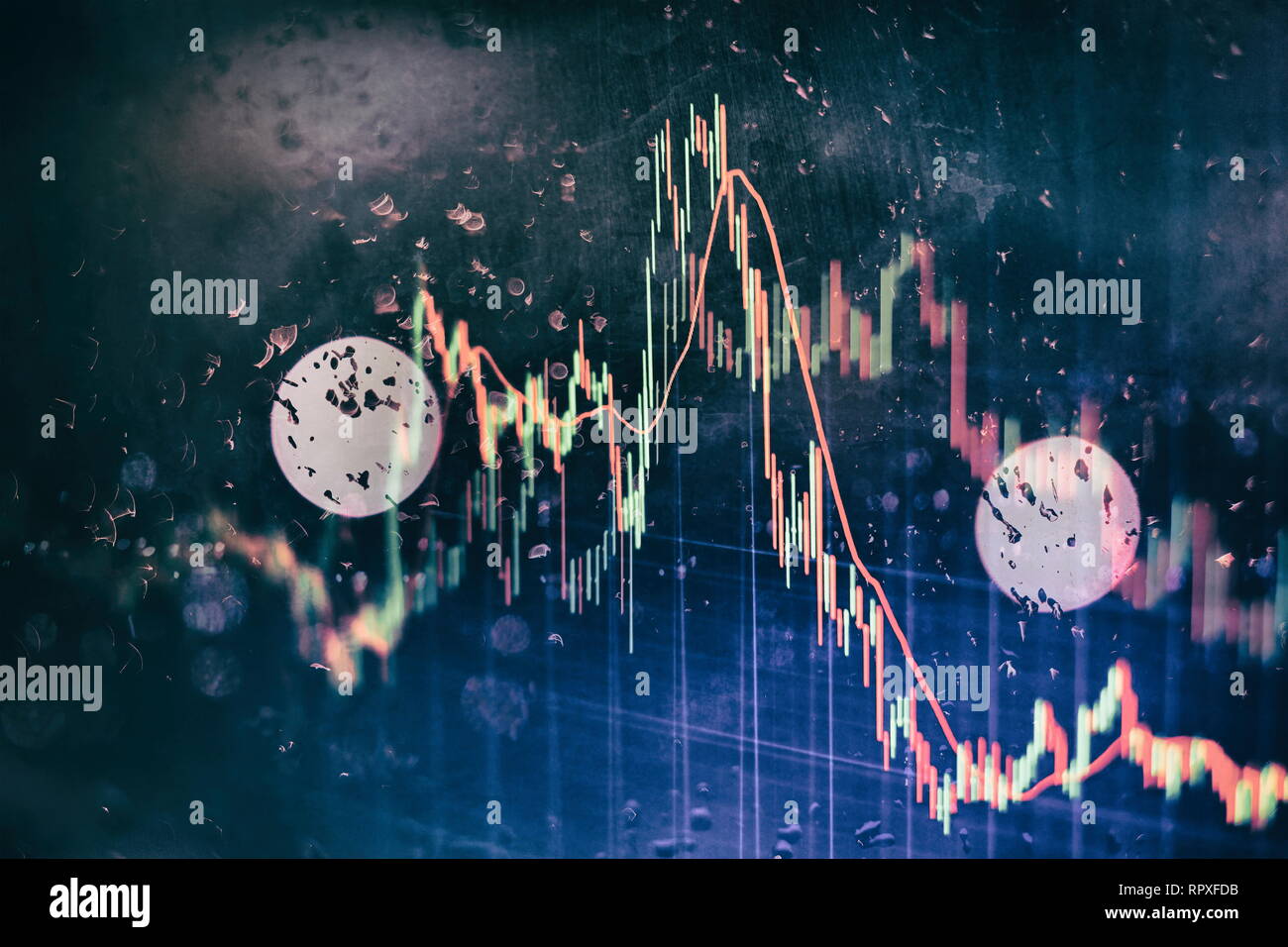 Abstract background with graph chart finance. Business concept Stock ...