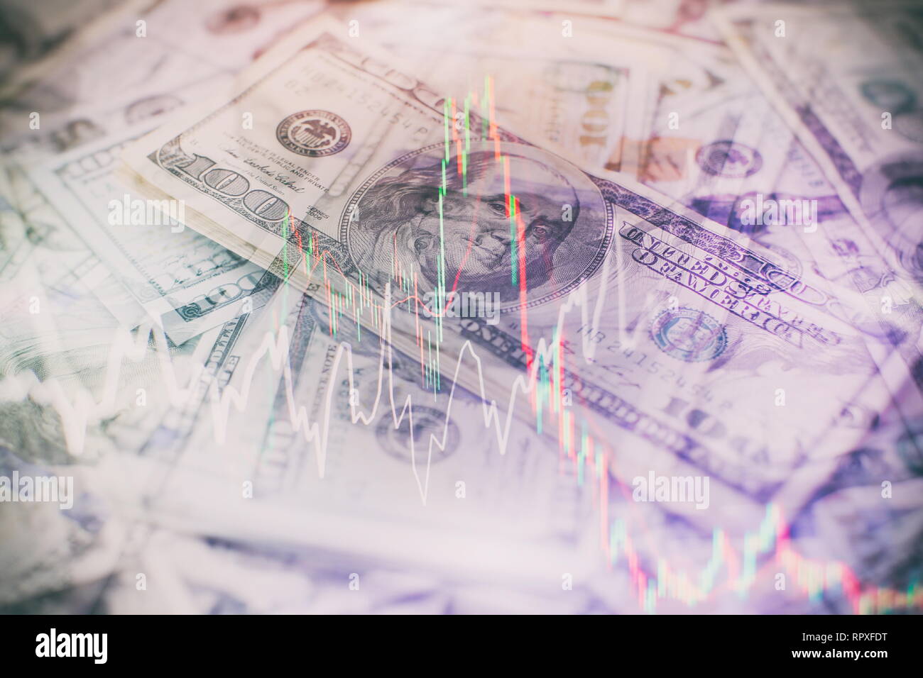 Abstract background with graph chart finance. Business concept Stock ...