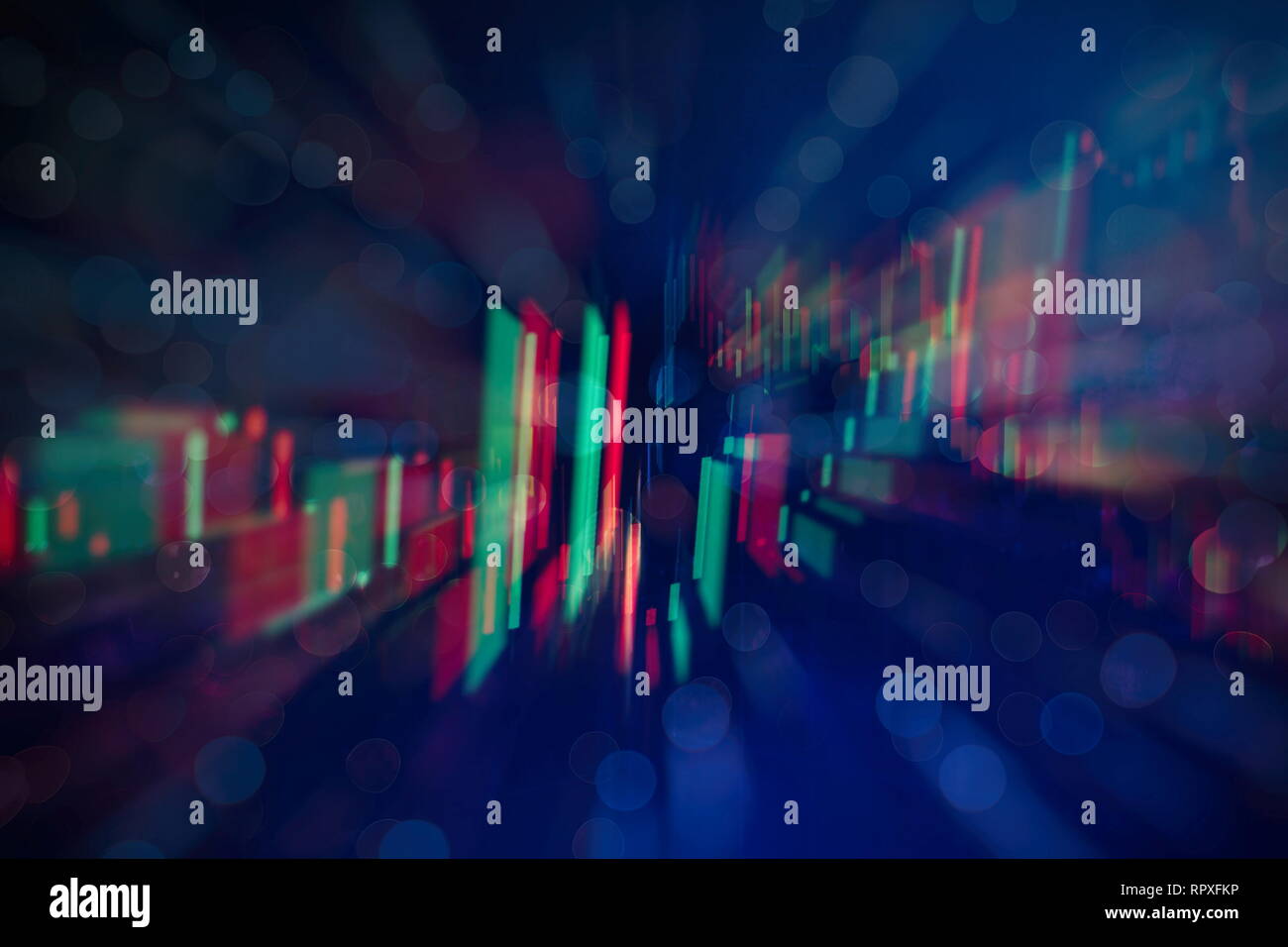 Stock market graph on led screen. Finance and investment concept ...