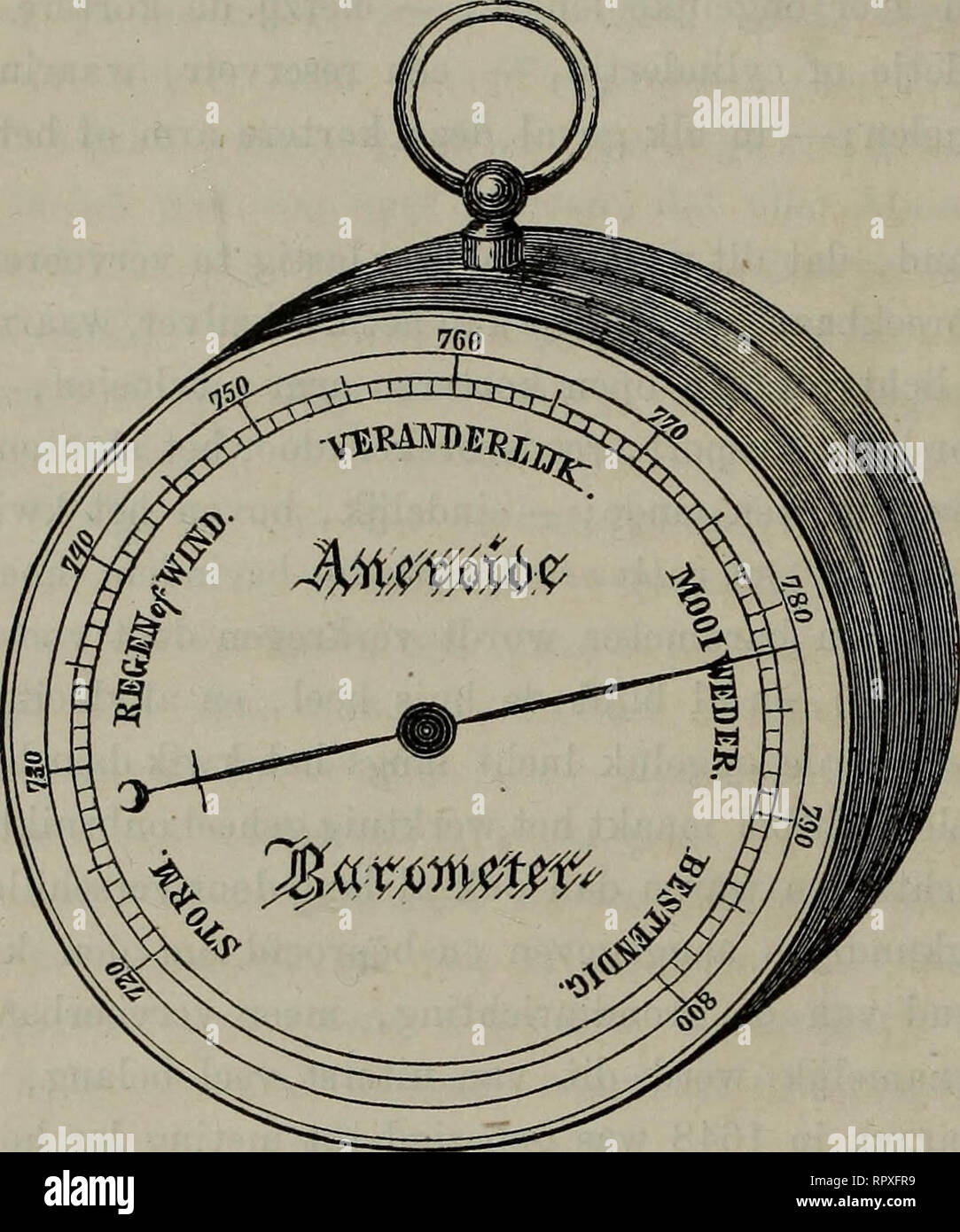 . Album der Natuur. 36 METAAL-BAEOMETEKS. barometer aan, beide nog ...