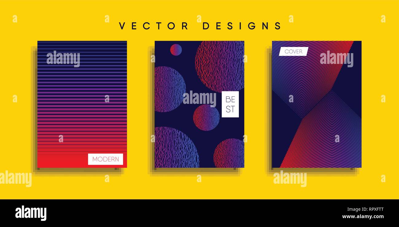 Minimal Vector cover designs. Future Poster template Stock Vector Image ...