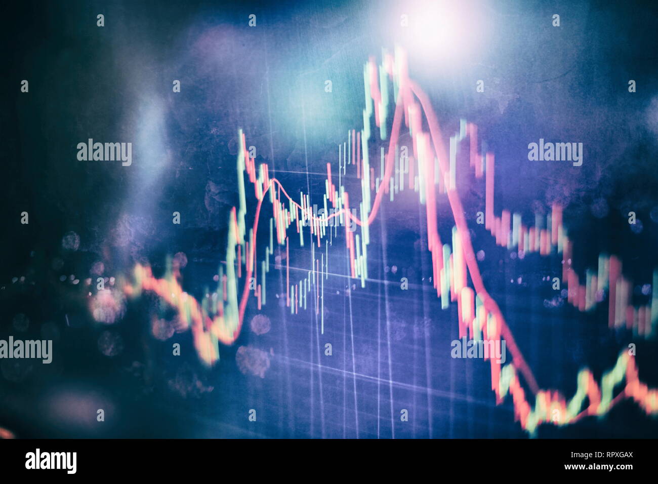 Abstract background with graph chart finance. Business concept Stock ...