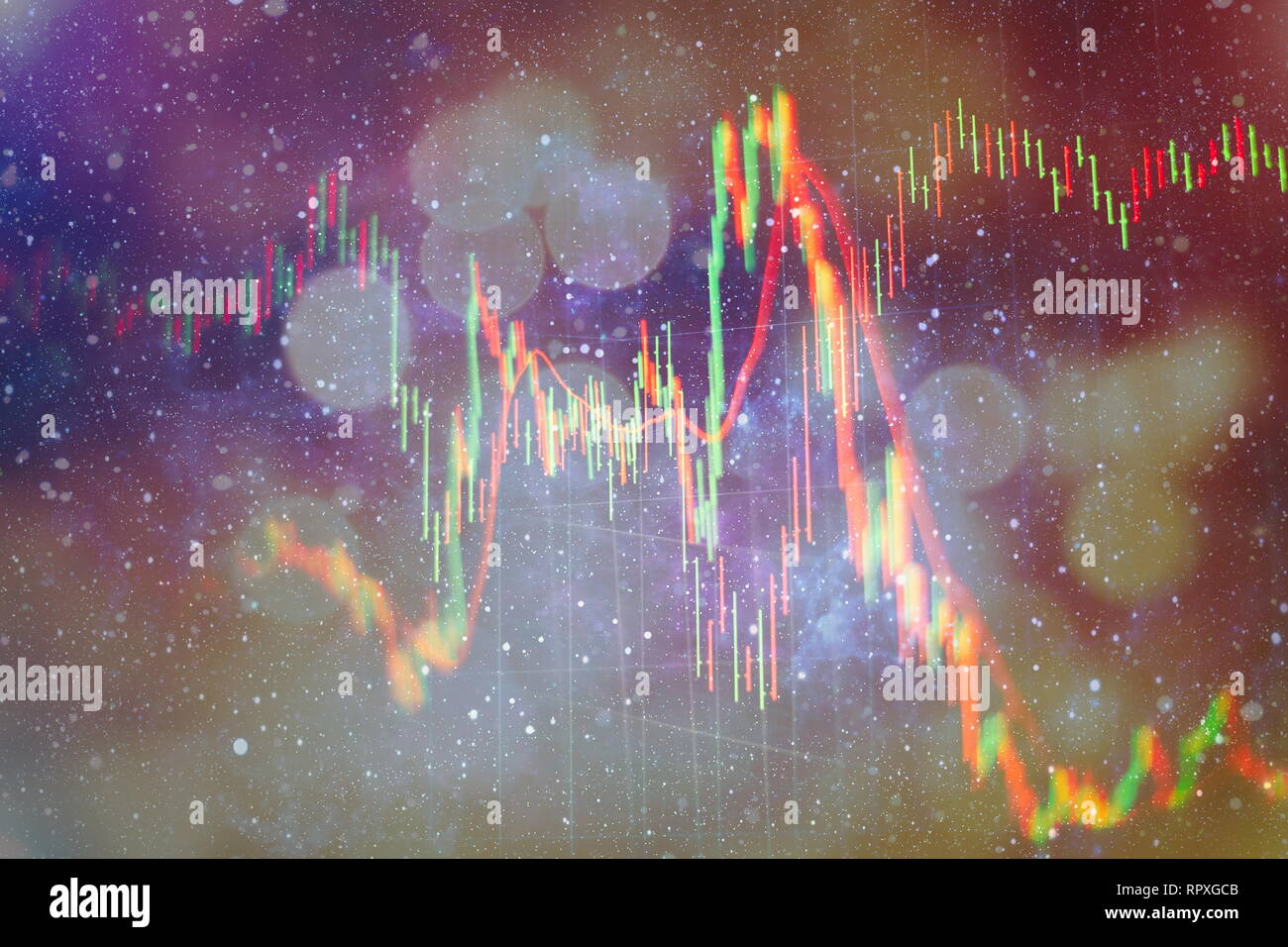 Abstract background with graph chart finance. Business concept Stock ...