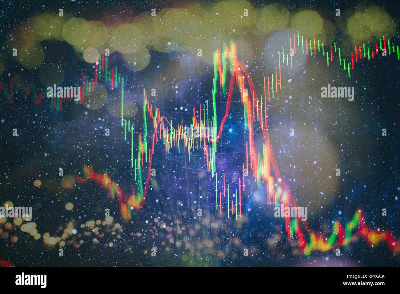 Abstract background with graph chart finance. Business concept Stock ...