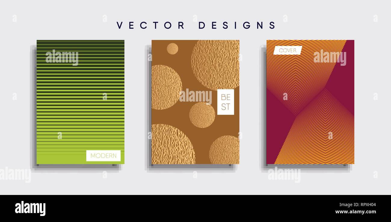 Minimal Vector cover designs. Future Poster template Stock Vector Image ...